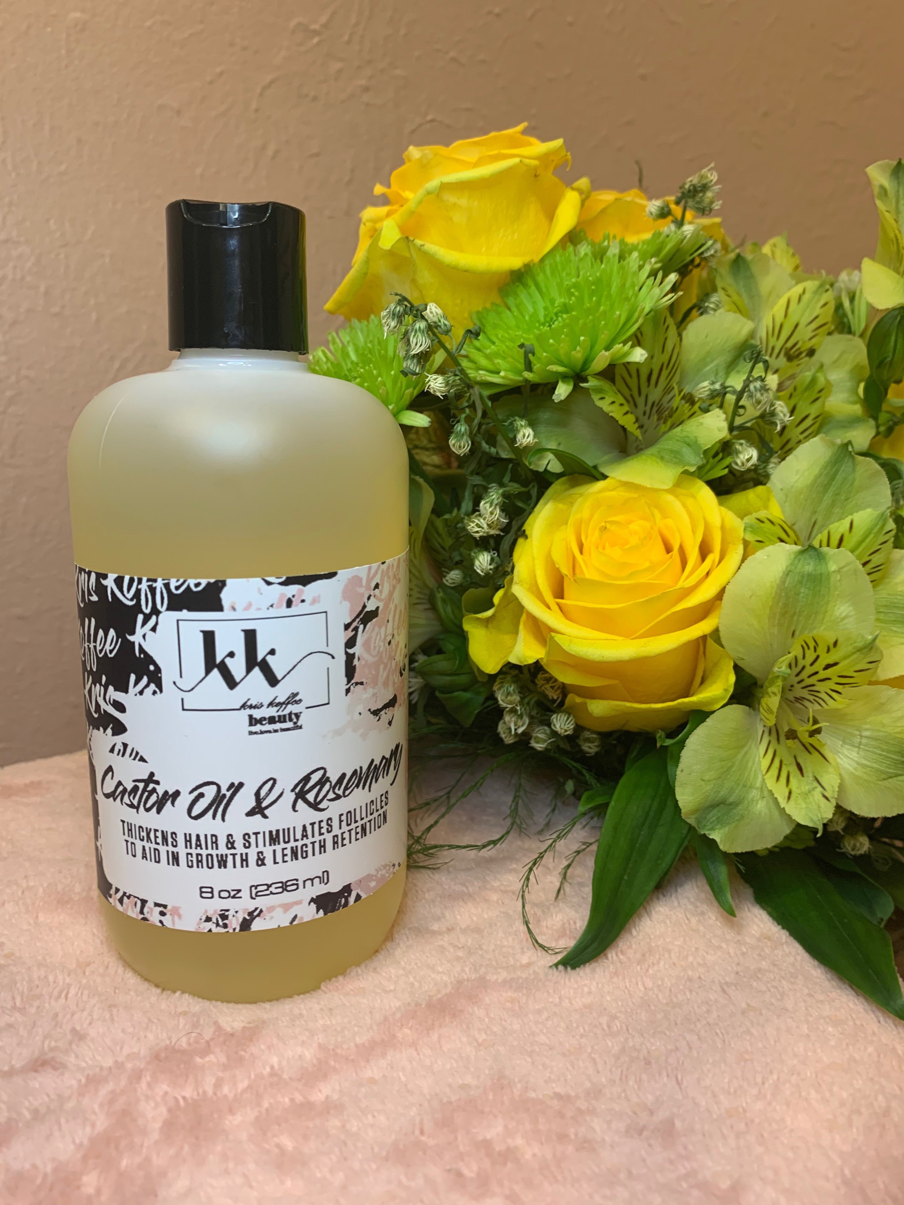 Castor Oil & Rosemary | Kris Koffee Beauty